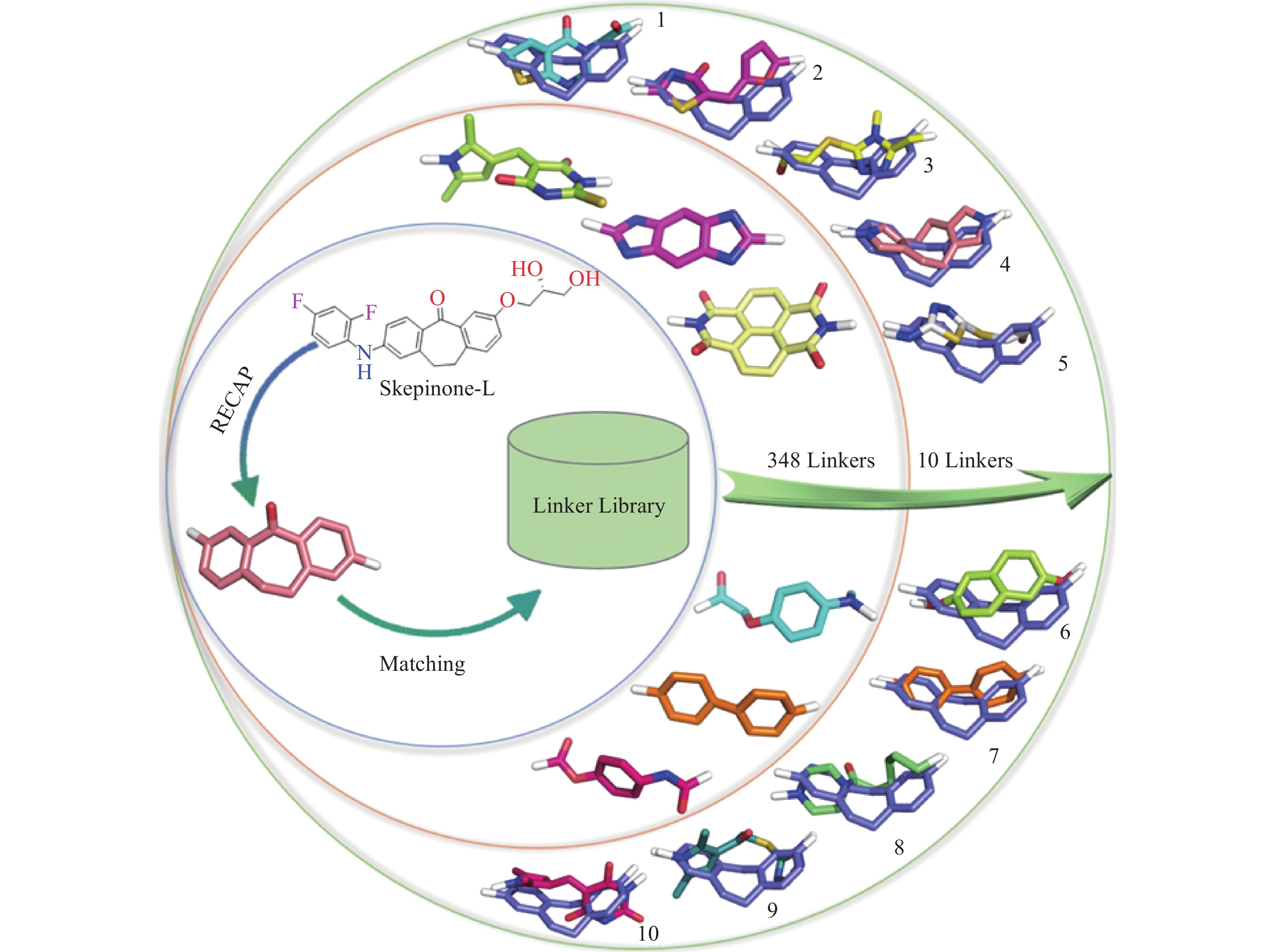 Linker Library: 基于几何特征的骨架跃迁片段库